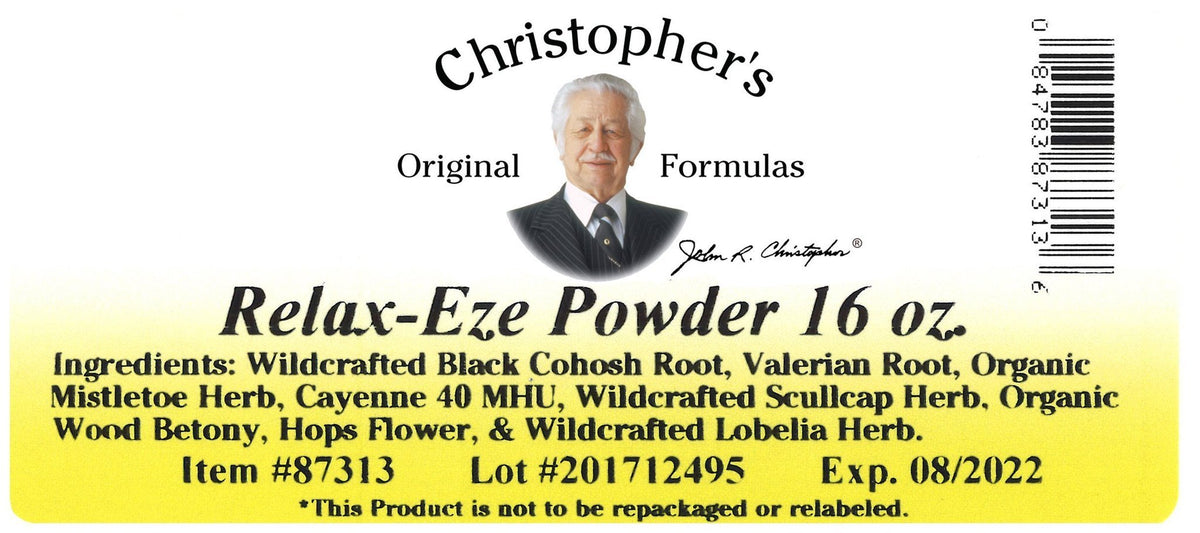 Relax-Eze Formula - Bulk 1 lb. Powder – Christopher's Herb Shop