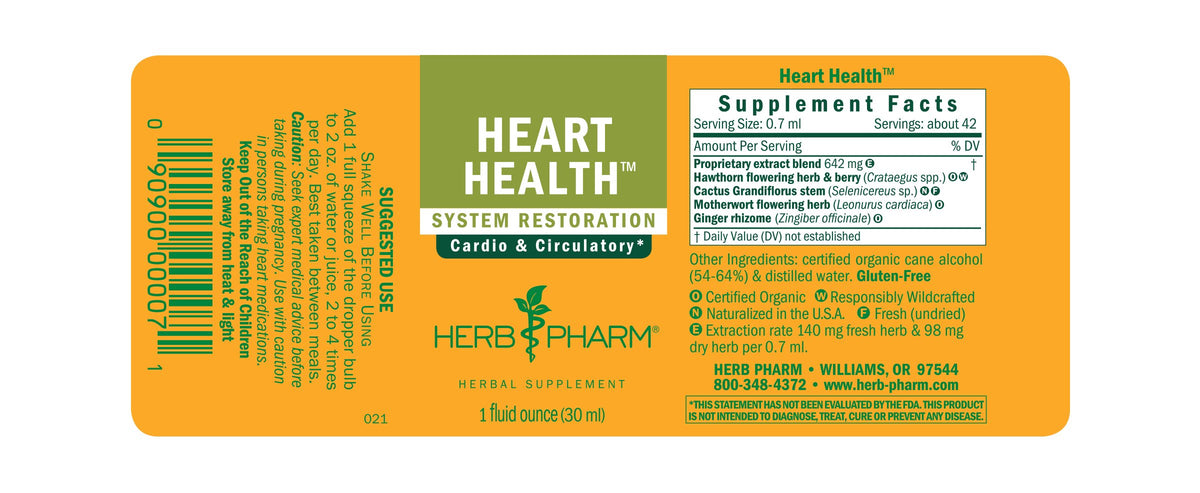 Herb Pharm® Heart Health™ - 1 oz – Christopher's Herb Shop